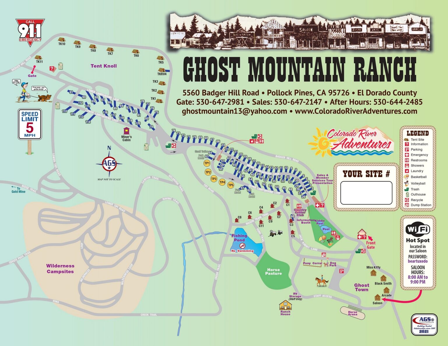 Ghost Mountain Ranch Park Map - Ghost Mountain Ranch RV Park